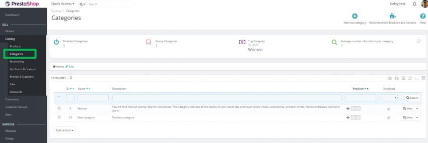 How to Add Menu Categories in Prestashop 1.7 | BelVG Blog