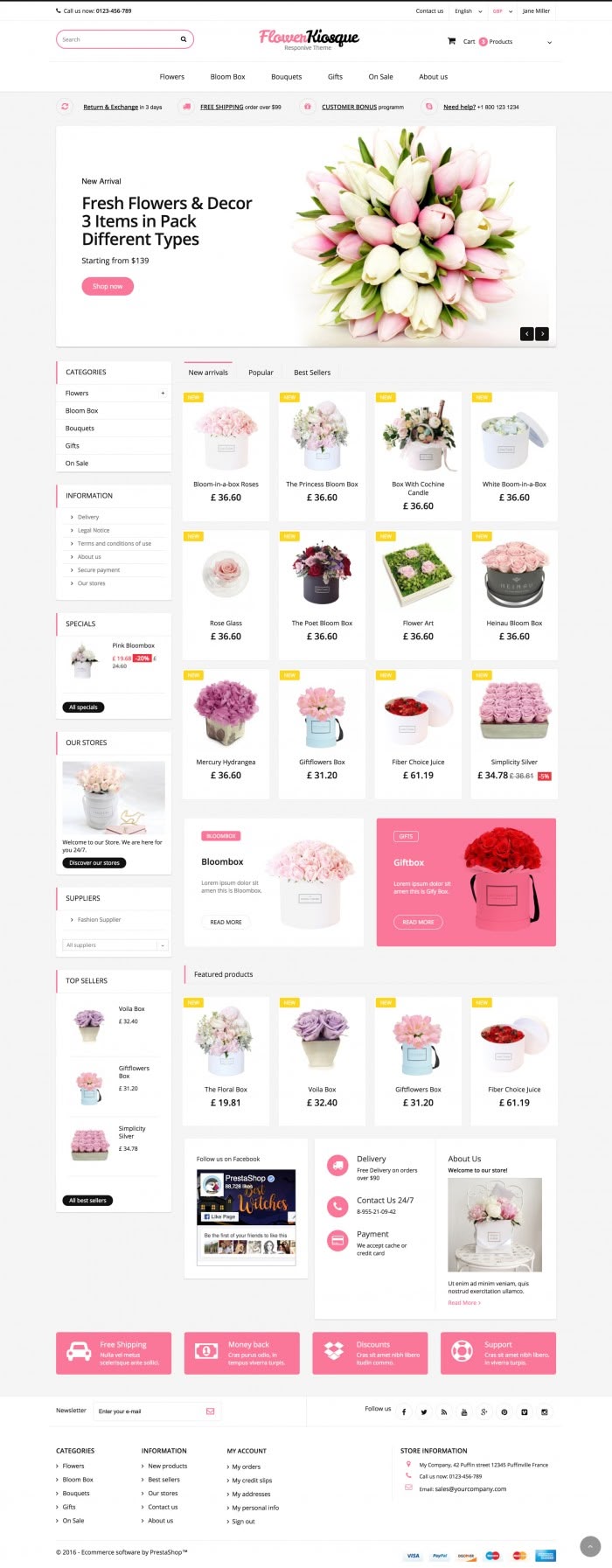 Prestashop 1.6 Flower Kiosque Responsive Template Release | BelVG Blog