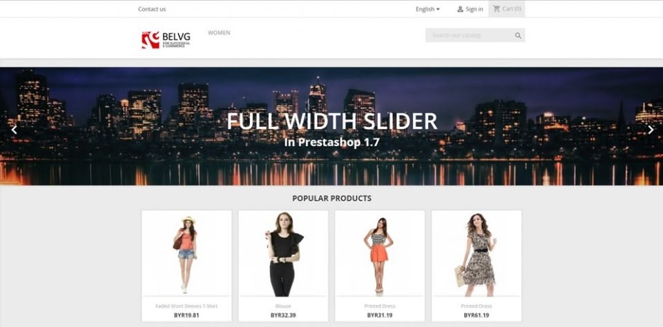 How to Create Full Width Slider in Prestashop | BelVG Blog